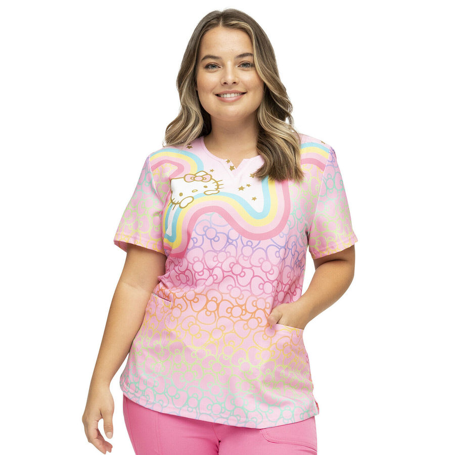 BLUSONES ESTAMPADOS MUJER Tooniforms Blusón estampado cuello V Hello ...