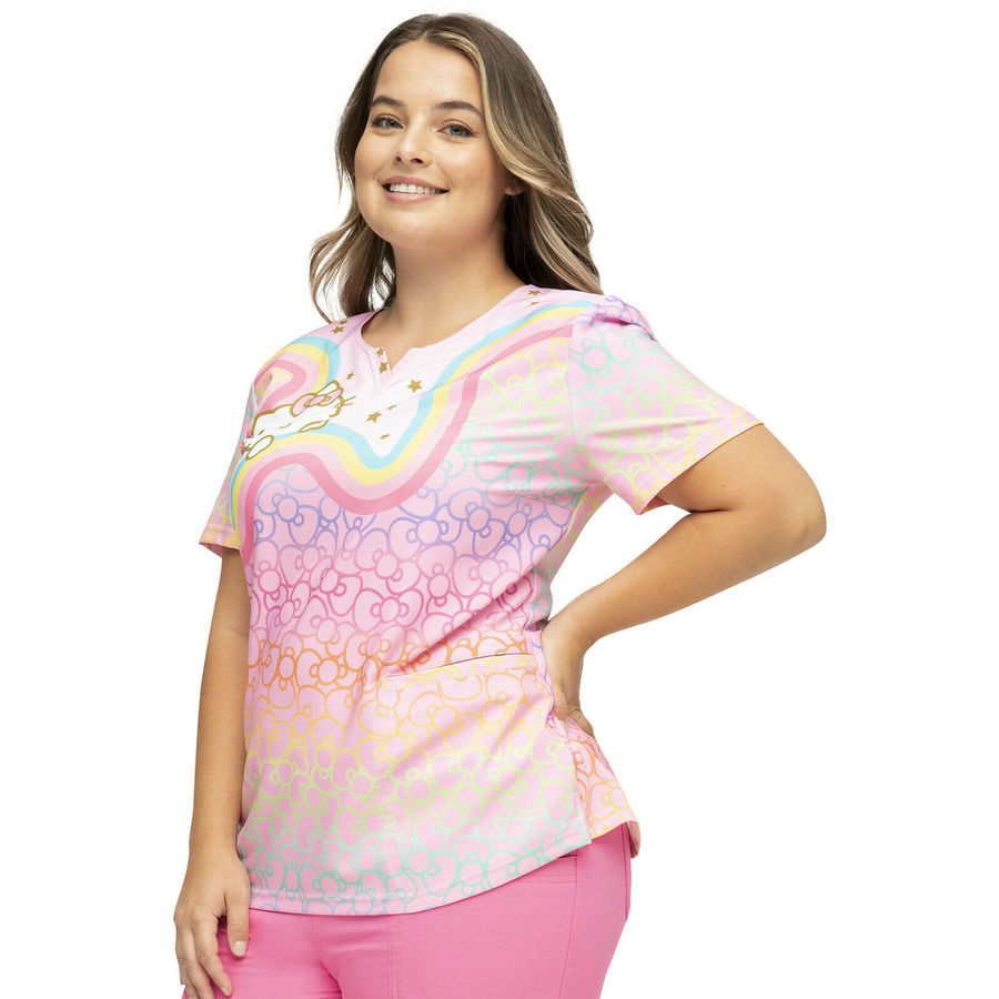 BLUSONES ESTAMPADOS MUJER Tooniforms Blusón estampado cuello V Hello ...